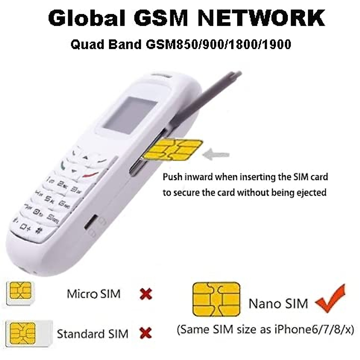 Smallest Mobile Phone L8Star BM70 Tiny Mini Mobile White Unlocked