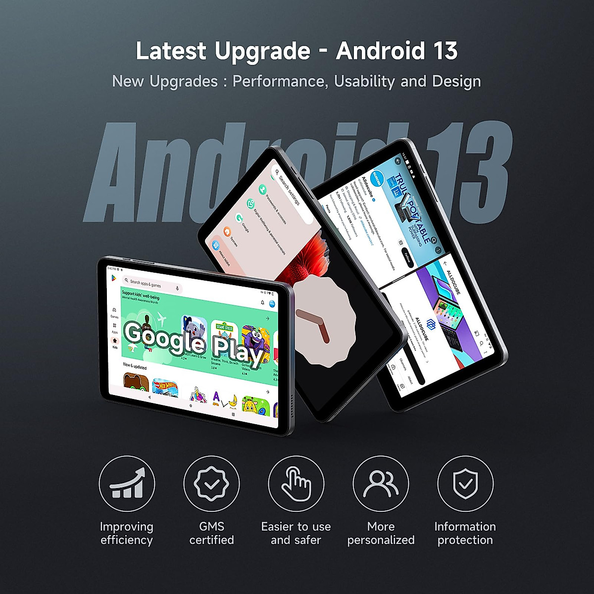 ALLDOCUBE Android 13 Tablet, 16GB (8+8) RAM 256GB ROM 512GB Expandable Android Tablet, Helio G99 8-Core CPU, 1920 * 1200 IPS in-Cell 8.4 inch Tablet iPlay 50 Mini Pro, 5000mAh, 5MP/13MP, 4G LTE