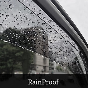 Puermto 94550 Side Window Visor Wind Deflector, 4pcs Out-Channel Rain Guards Set fit for 2006 Lincoln Zephyr&2007-2012 Lincoln MKZ& 2006-2012 Ford Fusion&2006-2011 Mercury Milan