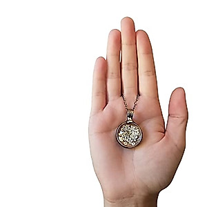 Handmade Queen Annes Lace Necklace - Wildflower in Glass Pendant - Artisan Jewelry Gift for Women - Real Pressed Flowers,