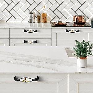 Lyetny Hardware Handle Pull with Screw, Cabinet Handles Drawer Pulls for Outdoor, Garage & Drawer, Windmill Fairy with Wooden Fence, Grass, Trees