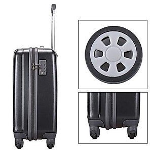 Rhinenet Replacement Luggage Suitcase Wheels OD 55mm Repair Kit Parts Axles Rubber Metal Swivel Caster Trolley Wheels Bearings Tools Wear-Resistant Mute Flexible Set of (4) Wheels 55mm x 12mm x 6mm