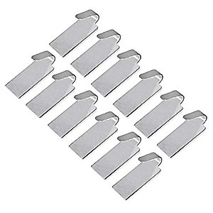 BESPORTBLE Stainless Steel Hook Sticky Hook, Wall Towel Hook Kitchen Bathroom Wardrobe Wall Hook Clothes Backpack Hook 12Pcs (Silver)