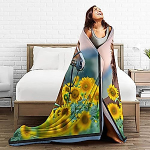 Horse Blankets 60"X50" Ultra-Soft Flannel Throw Blanket Plush Cozy Throws for Sofa Bed Micro Fleece Blanket for Adults Kids