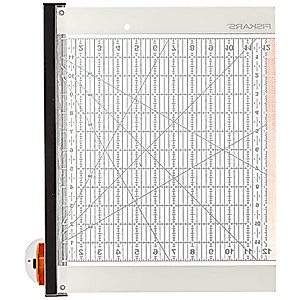 Fiskars Rotary Ruler Combo for Fabric Cutting, 12-Inch x 12-Inch,Clear