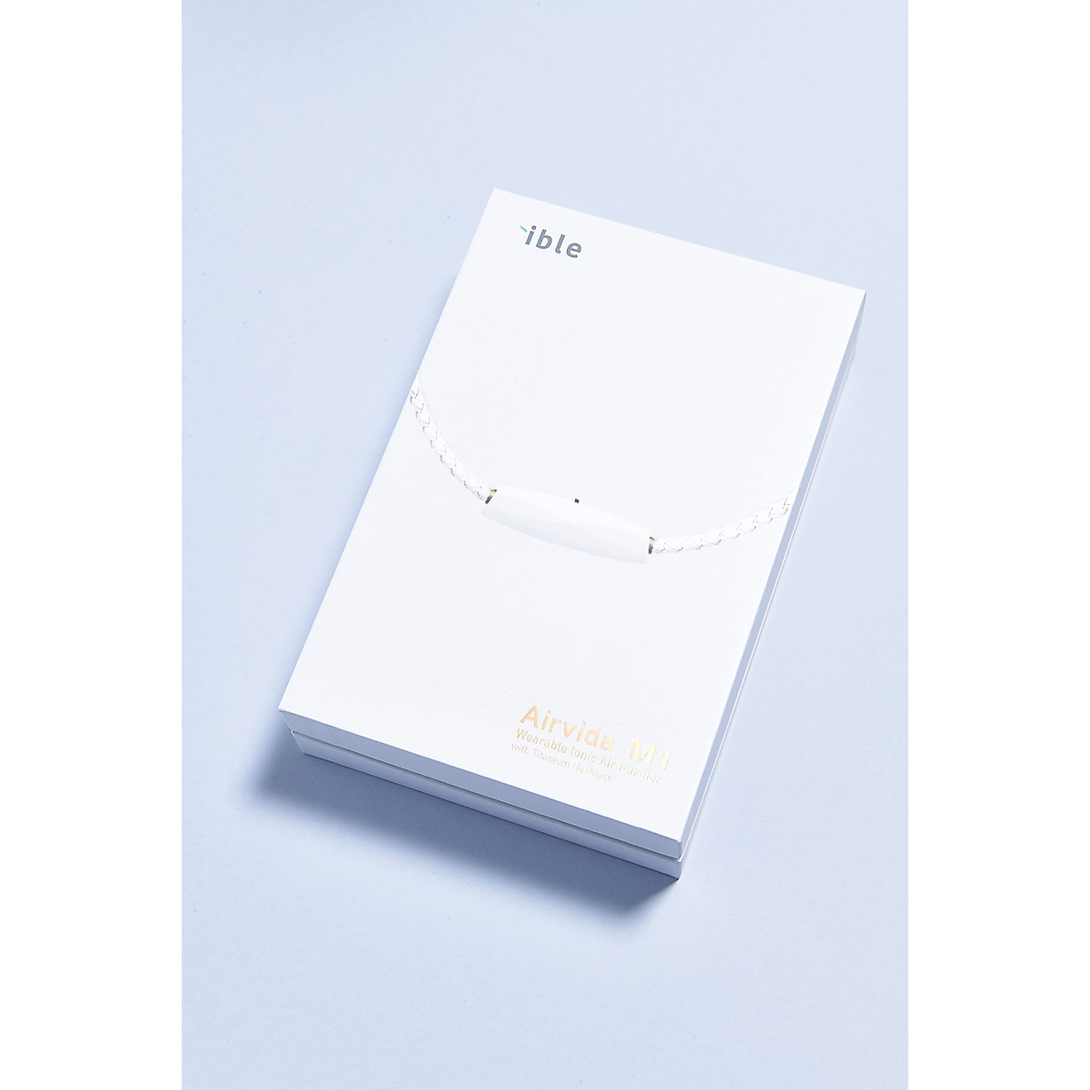 Airvida M1 Ionic Wearable Air Purifier (White) – Up to 99% Pollutant Removal Rate, Stylish & Lightweight with 3 Modes, Titanium Necklace & Clip, Silent Operation, 20g