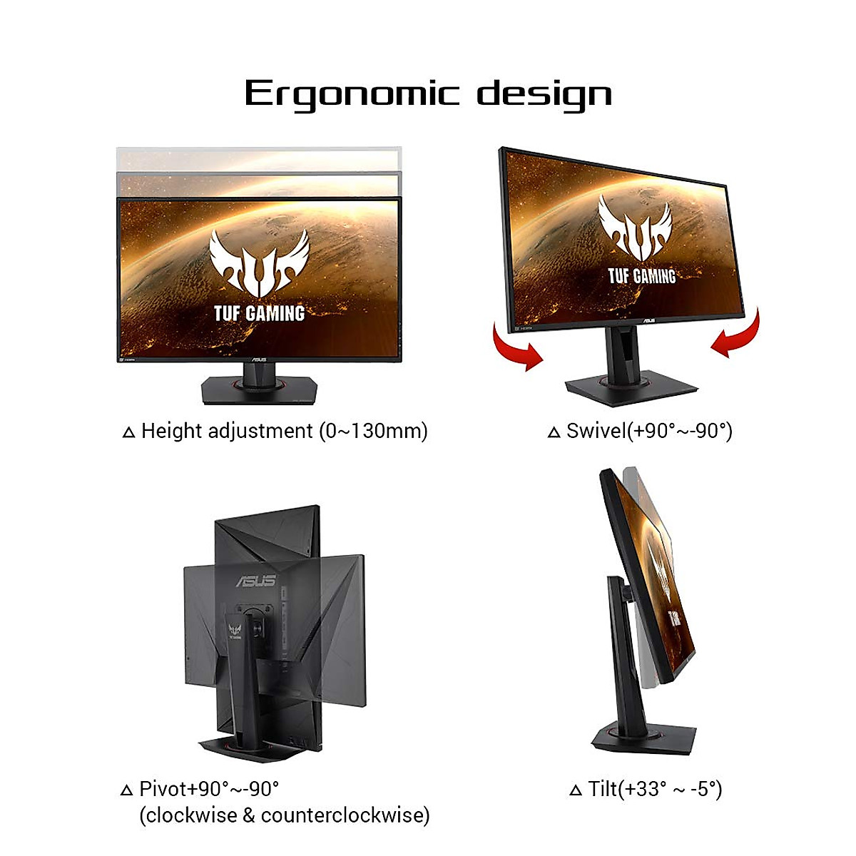 ASUS TUF Gaming VG279QM 27'' HDR Monitor, 1080p Full HD(1920X1080)(Renewed)