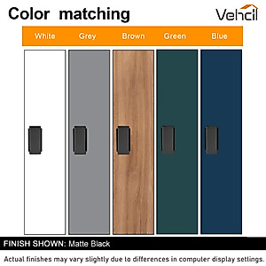 VEHCIL 20 Pack Square Matte Black Cabinet Knobs Black Drawer Dresser Knobs Cabinet Handles for Cupboard Closet Bathroom Kitchen Cabinet Hardware,Solid Zinc Alloy