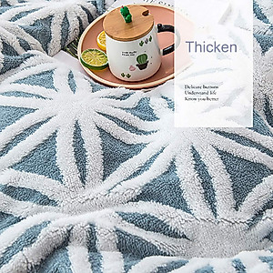 WCPQT Soft Flannel Bedding Set Duvet Cover,with Pillowcases Bed Sheet,Thermal Warm Fluffy Thicken Duvet Cover Set-F King 4pcs 220x240