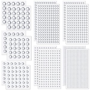 2032 Pieces Self Adhesive Face Gems Stick on, Cridoz Hair Gems Rhinestones Stickers Bling Jewels for Makeup, Crafts, Home Decor Scrapbooking Embellishments, 7 Sizes 3mm/4mm/5mm/6mm/8mm/10mm/12mm