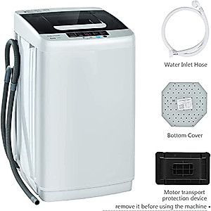 FUTADA Full Automatic Washing Machine, 2 in 1 Portable Laundry Washer, 8.8 Lbs Washer & Dryer Combo w/Built-in Barrel Light, LED Display, Energy Saving Top Load Washer for Camping, Apartment, Dorm