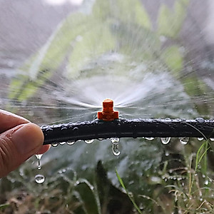 La Farah 150pcs 90/180/360 Degree Polyethylene (PE) Micro Sprayer Refraction Automizing Sprinkler Nozzle Irrigation System Garden Lawn Plant Irrigation Water Sprinkler