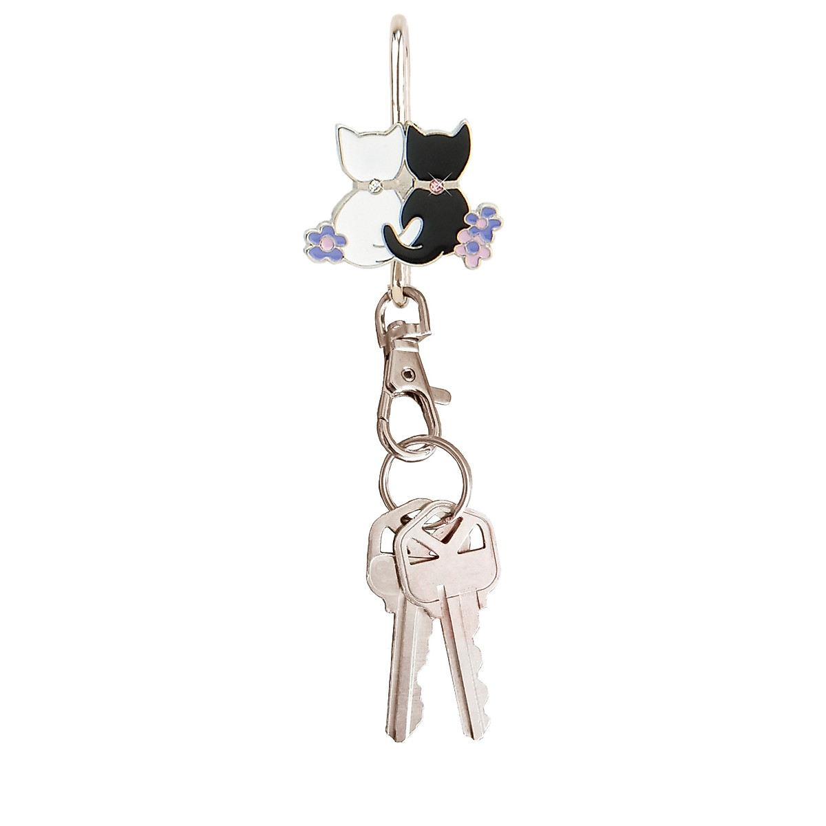 Finders Key Purse -Women’s Key Chain, Key Holder, Keychain Accessories, Key Ring, Cute Keychain, Keychain, Accessories, Car Keys Keychain, Two Kitties