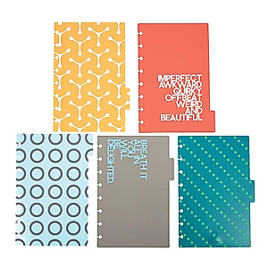 Staples 2103823 Arc System Tab Dividers Assorted Patterns 6-Inch x 8-1/2-Inch (50046)