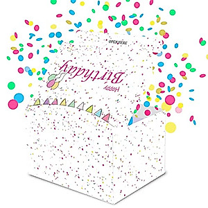Three Foot Cat Lovely Pop up Confetti Gift Box 7.28x5.51x4.33 inches, Birthday Surprise Confetti Gift Box Surprise Mischievous Box for Kids,Girl, Party Any Occasion
