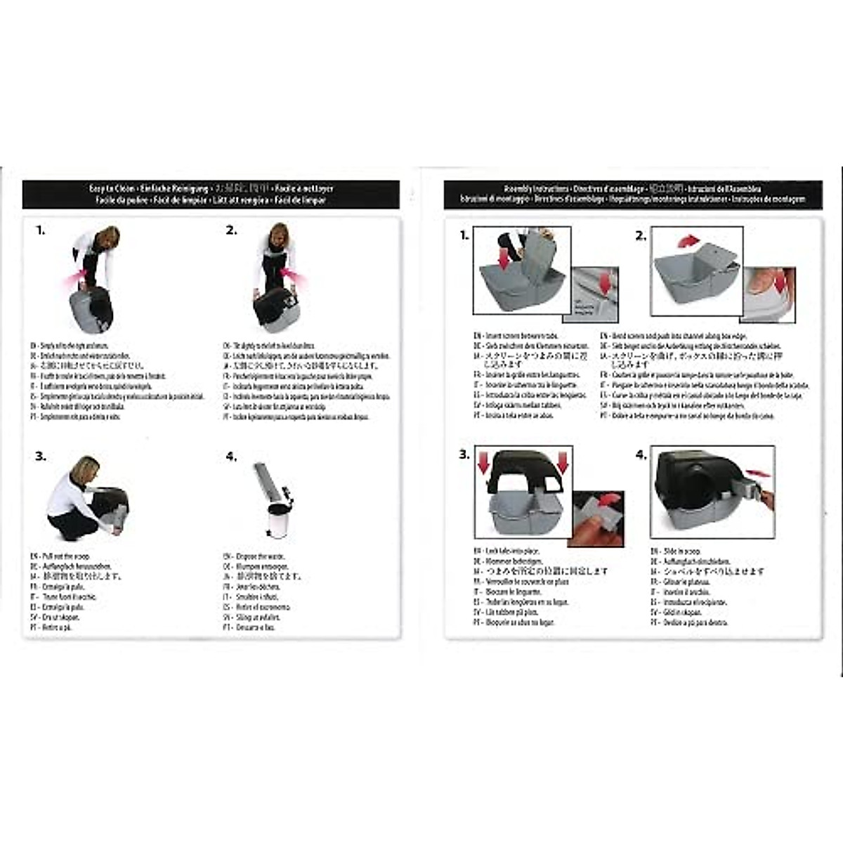 Omega Paw NRA15 Self Cleaning Litter Box Regular Size,Grey