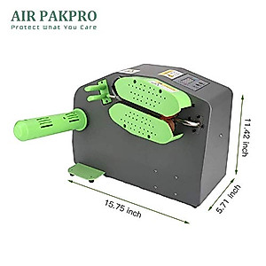 AIR PAKPRO Air Cushion Machine Air Pillow Maker Pillow Making Machine Void Fill Machine Air Bags Packing Machine Air Cushion Speed 39 Ft/minute max Heating Up Fastly in 30 Seconds