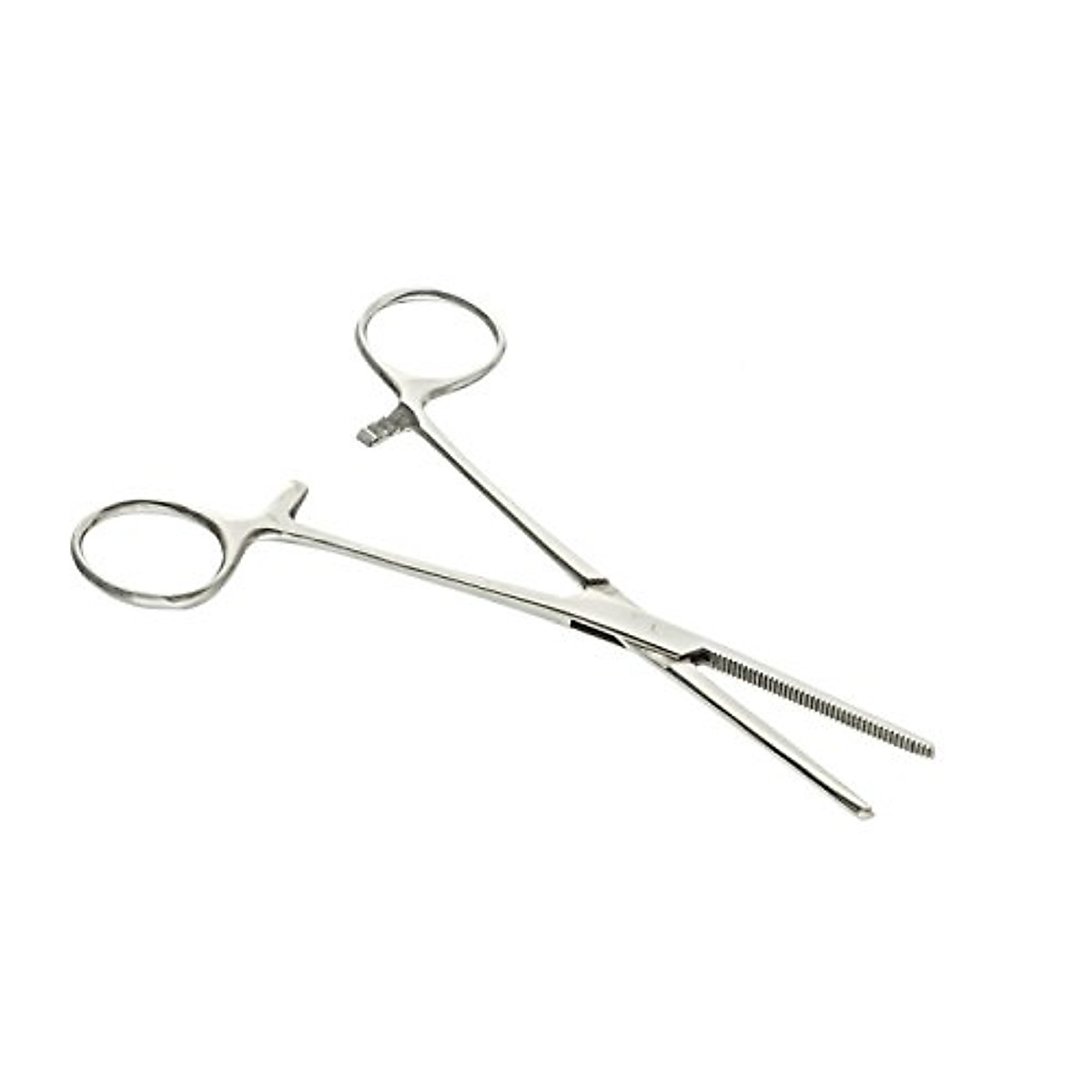 SE 6-¼" Stainless Steel Self-Locking Straight Forceps - 660FS