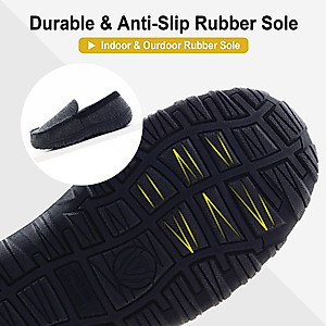 SKABIU Mens House Slippers Indoor Outdoor Comfort House Shoes Micro Suede Grey Size 10