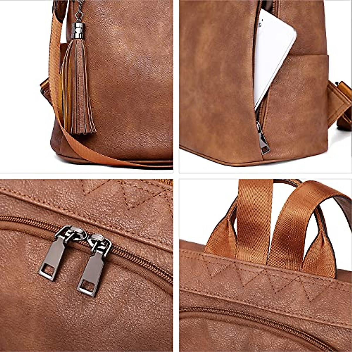 BROMEN Backpack Purse for Women and Womens Leather Wallets