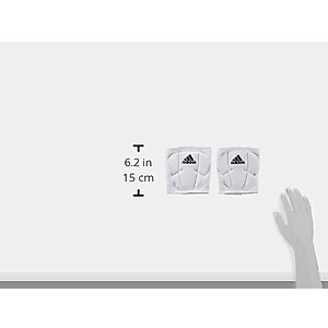 adidas Unisex-Adult Sleek 5 Inch Knee Pad, White/Black, Medium