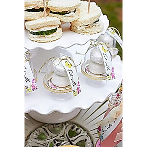 Talking Tables Truly Alice Mad Hatter Cake Domes for a Tea Party or Wedding, Multicolor (6 Pack)