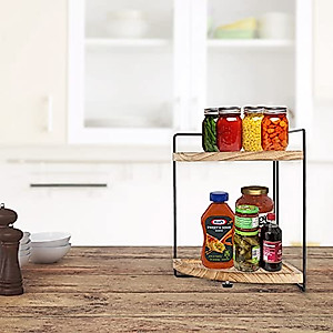 2-Tier Corner Storage Shelf for Bathroom Counter Organizer, Bathroom Trays for Counter Vanity Organizer