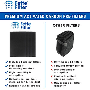 Fette Filter - True HEPA H13 Filter R Compatible with Honeywell Purifier HPA200 HPA200C HPA201 HA202 HPA204 HPA204C HPA250 HPA250B HPA250BC HPA3200 HPA5200 Series # HRF-ARVP200 Filter R PreFilter A