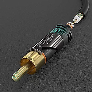 KabelDirekt – 15ft Long – RCA/Phono subwoofer Lead Cable, 1 to 1 RCA/Phono, Audio/Digital/Video (Coax Cable, RCA/Phono Male/Male Plugs, for amps/Hi-Fis, Audio Signals/Composite Video, 75 ohm, Black)