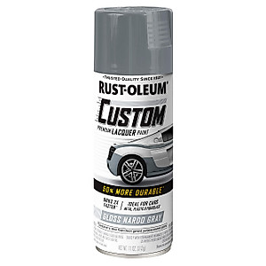 Rust-Oleum 363515 Automotive Custom Lacquer Spray Paint, 11 oz, Gloss Nardo Gray