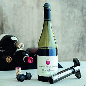 Le Creuset Wine Pump and 3 Stoppers, Black Nickel