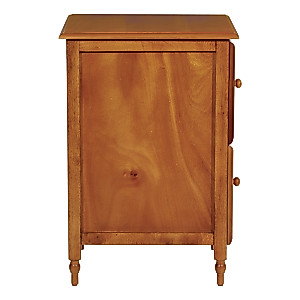 OSP Home Furnishings Knob Hill Collection Office File Cabinet, Antique Cherry Finish