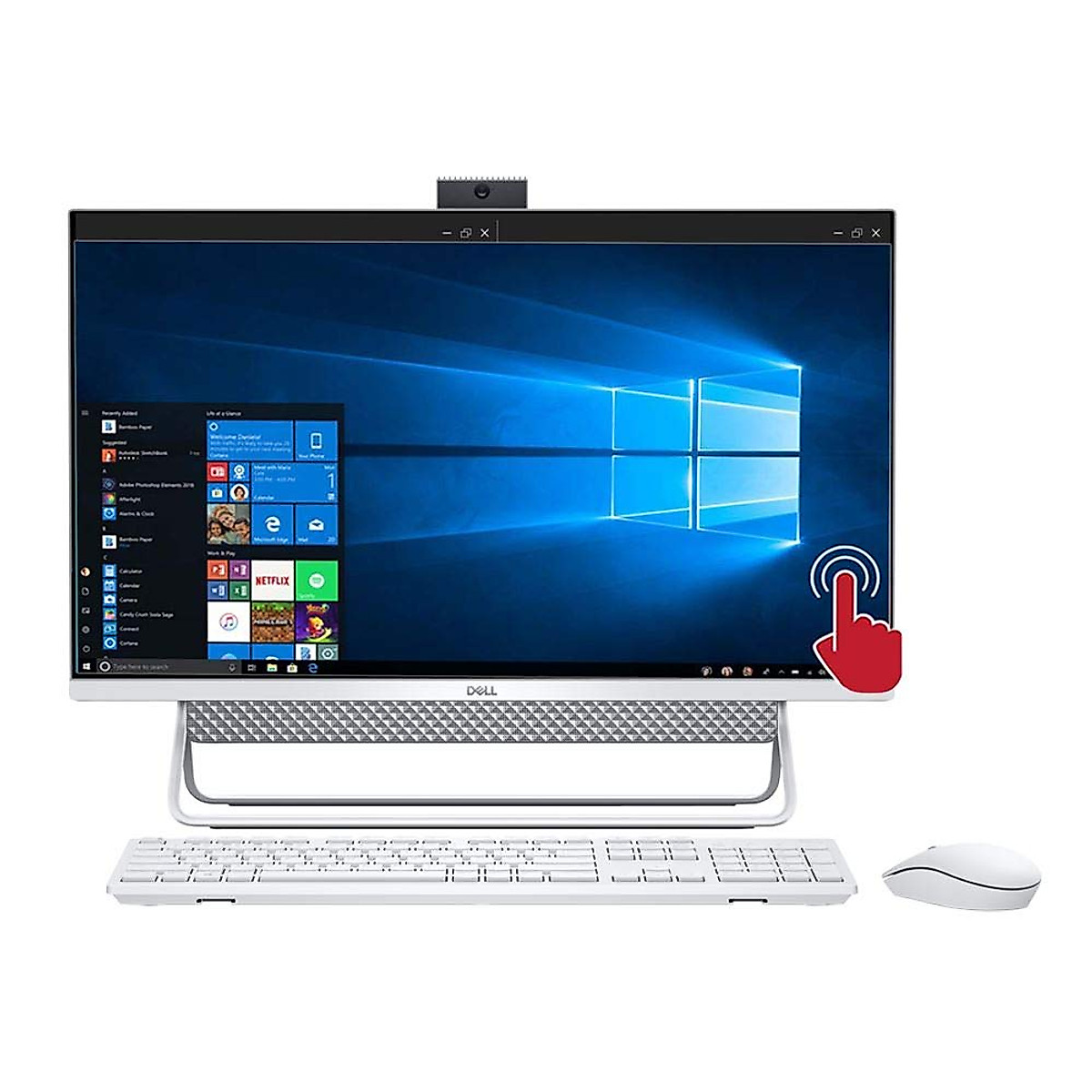 Dell Inspiron 7000 7700 AIO, 27-inch FHD Infinity Touch All in One Desktop, Intel Core i7-1165G7, 16GB RAM, 1TB HDD + 512GB SSD, GeForce MX330, Pop-up Webcam, Windows 10 Home - Silver (Latest Model)