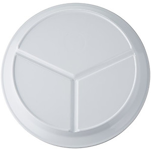 Sammons Preston Partitioned Scoop Dish, Melamine Divided Plate for Kids, Elderly, and Disabled, Divided Sections for Portion Control and Easy Scooping Walls for Limited Mobility, Adaptive Plate, Model:55502