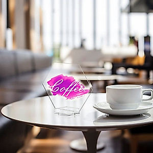 Senbota 6" Large Acrylic Table Numbers Clear Hexagon Acrylic Signs 10 Set With Stand Table Numbers Blank for Wedding Shower DIY Wedding Reception Decor Signs