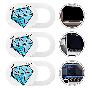 SOLUSTRE Computer Camera Computers Laptops 6 pcs Laptop Webcam Webcam Cover Sticker Blocker for Laptop Webcam Metal Camera Cover Slide Cover Webcam Privacy White Slides Pc Camera
