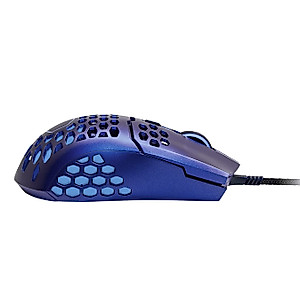 Cooler Master MM711 Blue Steel Limited Edition Gaming Mouse with Lightweight Honeycomb Shell, Ultraweave Cable, 16000 DPI Optical Sensor, and RGB Accents