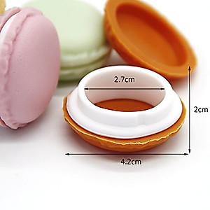 Coolrunner Macaron Case, Mini Macaron Box, Macaron Jewelry Box, Macaron Cute Pill Box, Colorful Macaron Jewelry Storage Box, Shape Storage Box Candy Cute Pill Organizer Case Container(6 PCS)