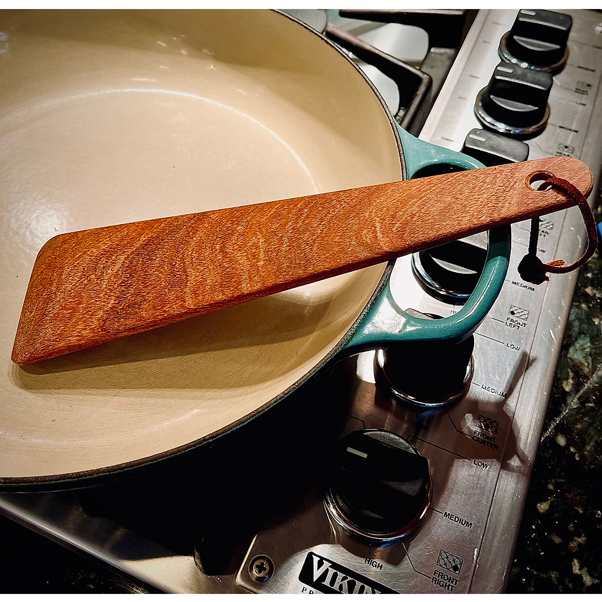 COWBOY SPATULA Mesquite Wood - Handmade in Texas, Made in USA, Perfect for cast iron cookware, steel cookware, nonstick cookware, Personalize it with a Monogram or Engraving!