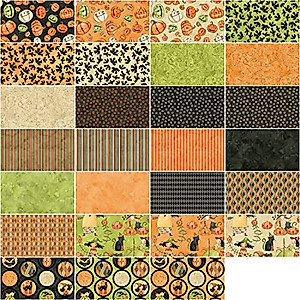 Teresa Kogut Halloween Whimsy 5" Stacker 42 5-inch Squares Charm Pack Riley Blake Designs 5-11820-42