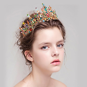 Chanaco Birthday Tiara Birthday Sash for Women Birthday Queen Sash Birthday Crowns for Women Gold Tiaras Happy Birthday Decorations Princess Rhinestone Headband Birthday Party Suppliers Gifts