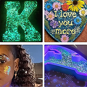 12 Colors Night Glow Chunky Glitters Flakes Luminous Neon Powder Glitter Sequins for Acrylic Nails/Crafts/Resin/Makeup/Festival/Slime