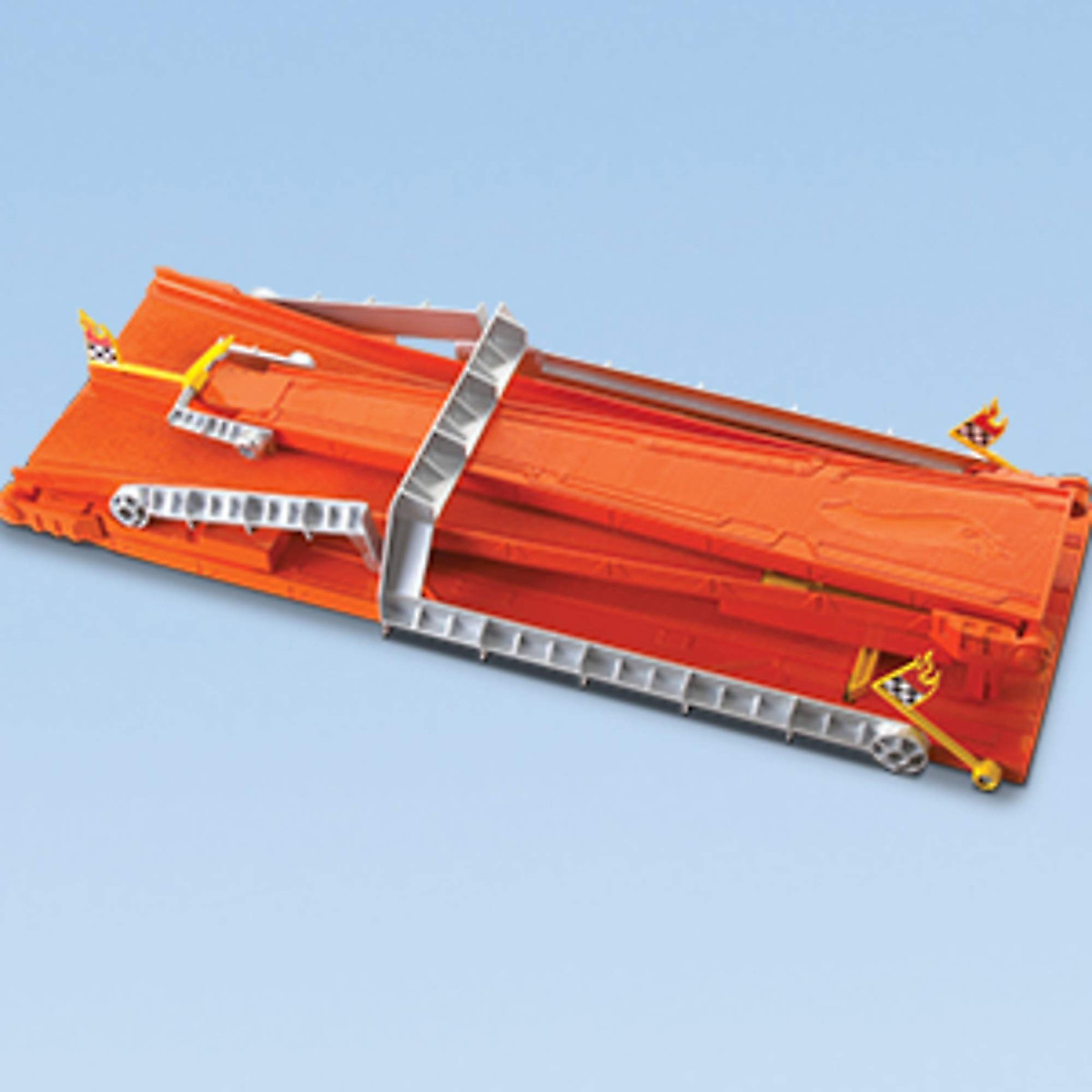 Hot Wheels Toy Car Track Set, 4-Lane Elimination Race with Fair-Start Launcher & 1 Toy Car in 1:64 Scale