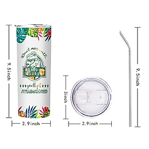 Fatbaby Funny Grandma Gifts,Grandmasaurus Tumbler Cup,Mother’s Day Birthday Christmas Gifts for Grandma,Vacuum Insulated Stainless Steel Skinny Tumbler With Lid and Straw 20oz