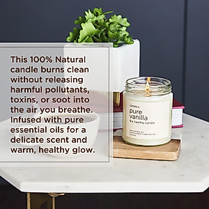 Lavanila Pure Vanilla Scented Natural Soy Candle (2-Pack) - Handcrafted, Clean Burning 50 Hour Burn Time, 7 oz Each