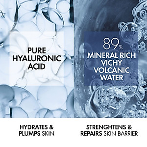 Vichy Mineral 89 Fortifying & Hydrating Daily Skin Booster | Pure Hyaluronic Acid Serum For Face | Plumps & Hydrates | Repairs Skin Barrier| Lightweight Moisturizing Gel | Fragrance Free & Oil-Free