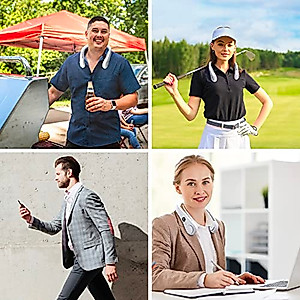 LAESO Portable Neck Fan,Foldable Neck Fan Hands Free Bladeless Personal Fan,LCD Display USB Powered 3-Speed Neck Fan for Outdoor Indoor…