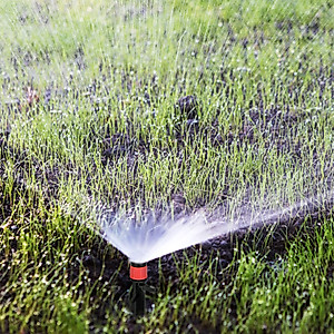 Remagr 300 Pcs Drip Irrigation Emitters for 1/4 Inch Drip Irrigation Tubing Flow Drippers 360 Degree Adjustable Drip Irrigation Emitters with Stake Irrigation Sprayers for Garden Lawn Flower Bed