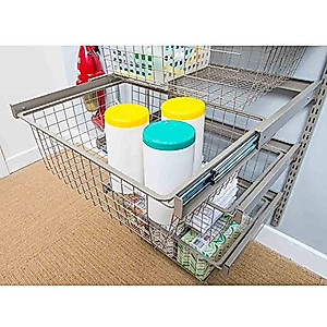Organized Living freedomRail Reveal Wire Basket - White