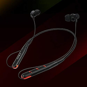 Heave Wireless Neckband Bluetooth Headphones,Retractable Stereo Sweatproof in Ear Sports Earphones with Microphone,7 Hours Talking Time Earphones for Running Driving Black Silver